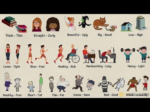 Opposite Adjectives: List of Opposites of Adjectives in English with Pictures