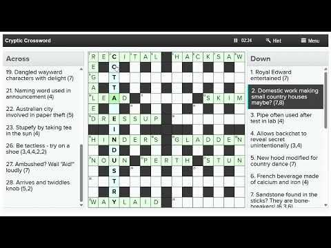 Can this #crypticcrossword be solved in 5 minutes?