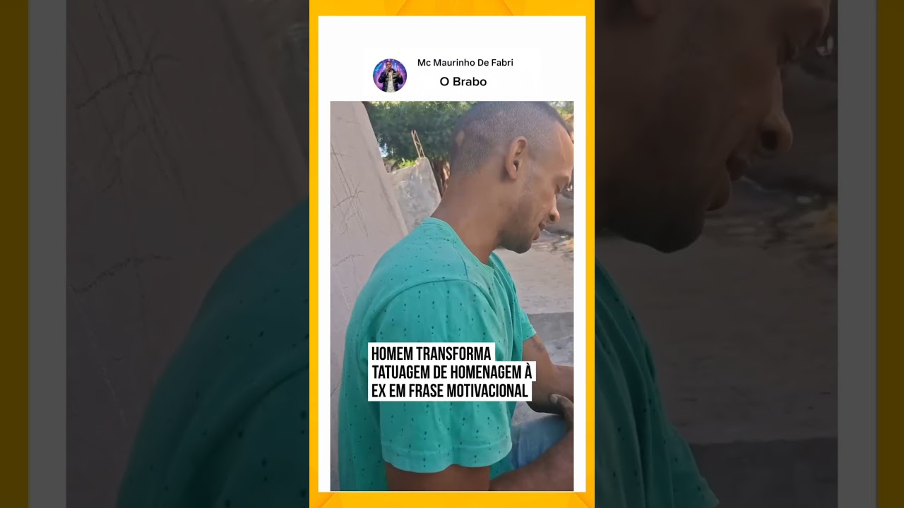 😂 Brilliant! Man transforms ex-girlfriend's tattoo into a motivational phrase and goes viral! #fu...