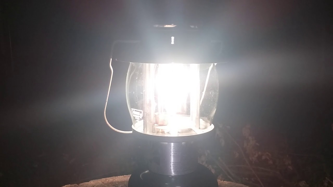 Coleman 639B kerosene lantern. First light.