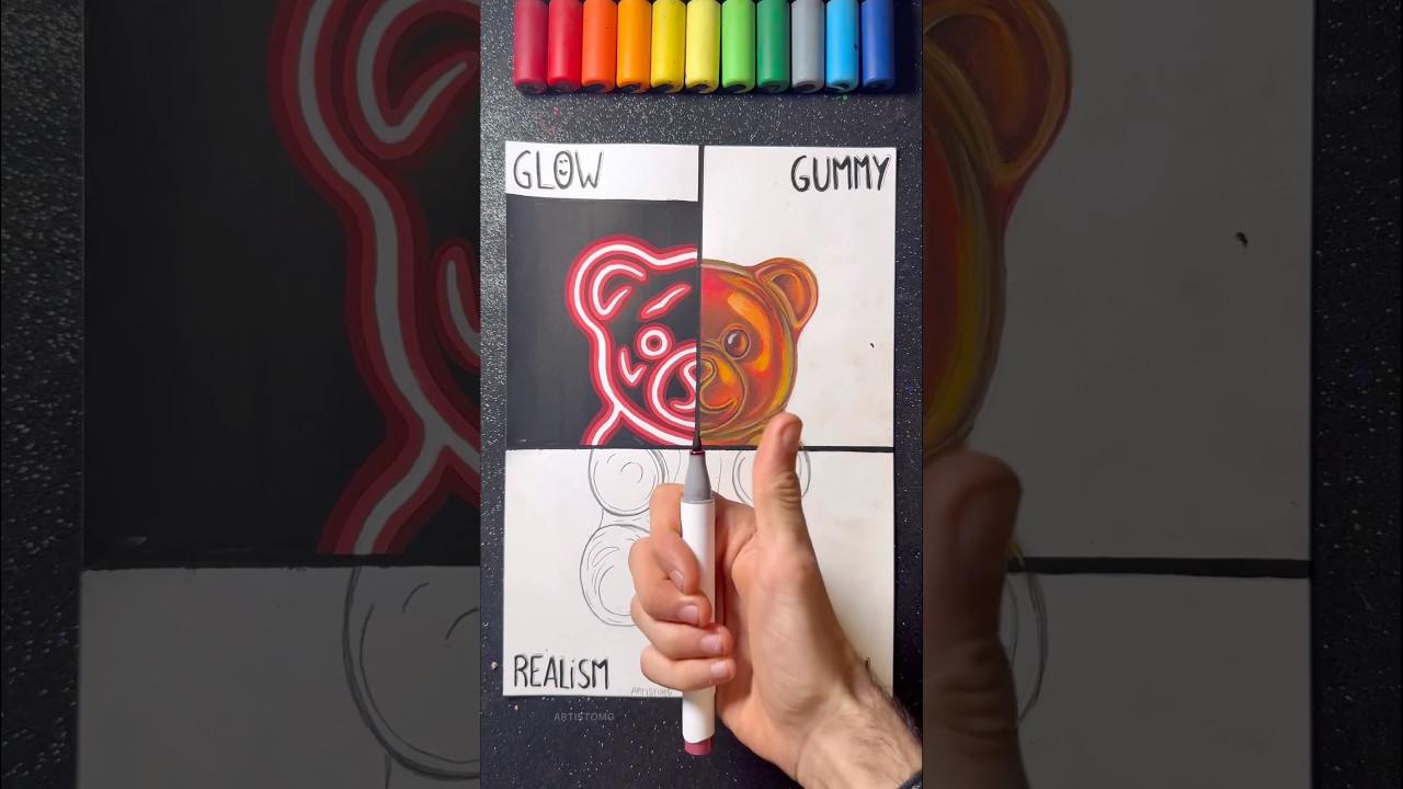 Drawing a Bear in Different Styles! 🧸 It’s Realism Turn ✍️ Part 4th Soon 🔜 #bear #art #drawing