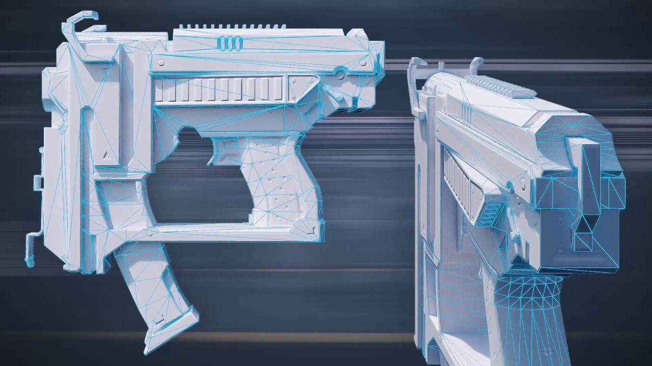 Modeling a Pistol for a First Person Shooter in Blender - Sci-fi Gun Course Teaser