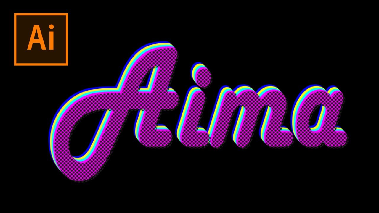 Dotted Text Effect In Illustrator | Typography | Typography Tutorial In Illustrator