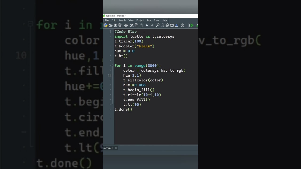 🌟Animation design using python turtle #shorts