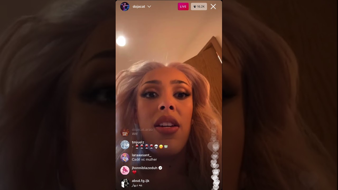Doja Cat forget she was on instagram live 😭