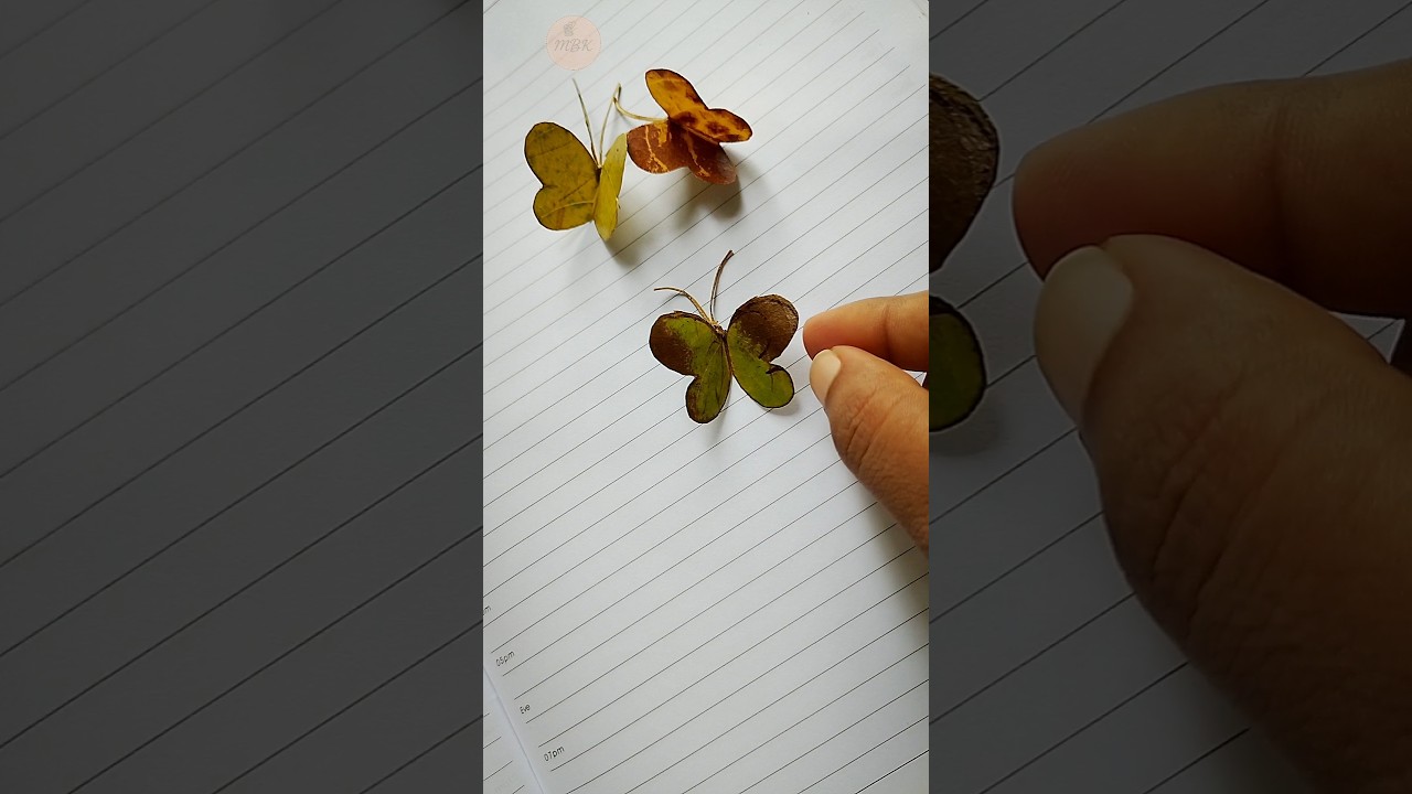 Leaf Butterfly 🦋 | Easy Nature Craft Idea | #Shorts