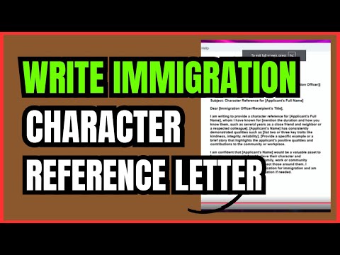 How to Write an Immigration Character Reference Letter | Step-by-Step Guide