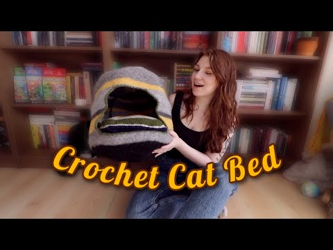 Making a Cat Bed for Simba 🧶 Crochet Vlog