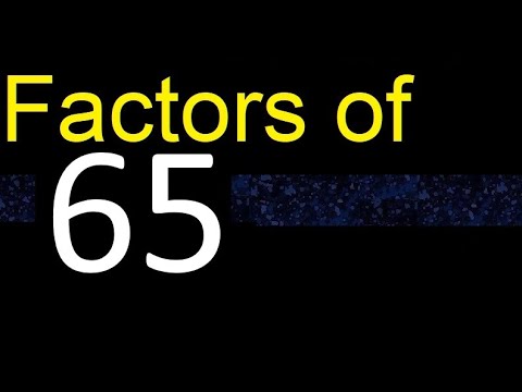 factors of 65 , how to find factors of an integer, dividers of . quick method trick fast