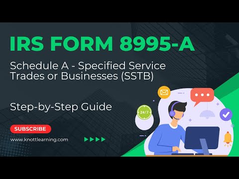 How to File IRS Form 8995-A and Schedule A for Specified Service Trades or Businesses (SSTB)