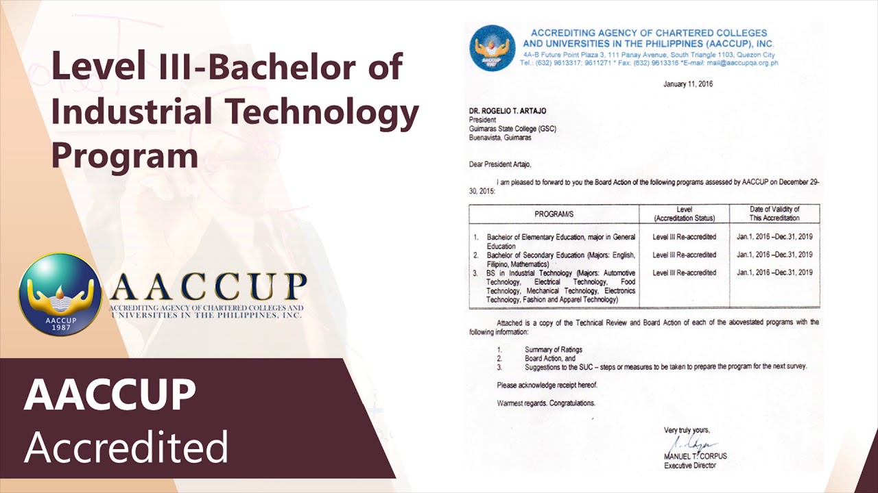 Get to Know | GSC CEIT Bachelor of Industrial Technology Program