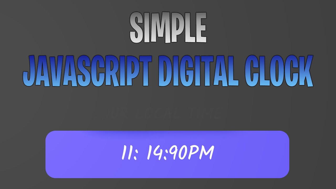 Make A Simple Digital Clock Using Javascript || Javascript Projects for Beginners ||