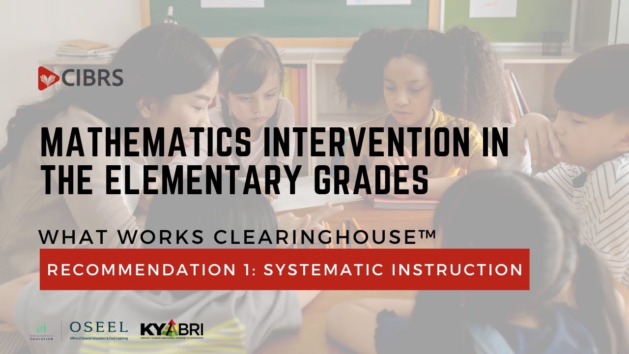 Math Intervention in the Elementary Grades - CIBRS