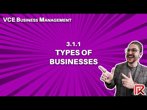 VCE Business Management | 3.1.1 Types of Businesses
