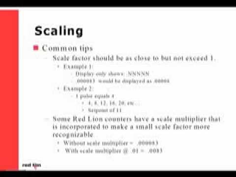 Red Lion Controls Scaling Tutorial for Electronic Counters