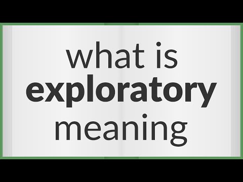 Exploratory | meaning of Exploratory