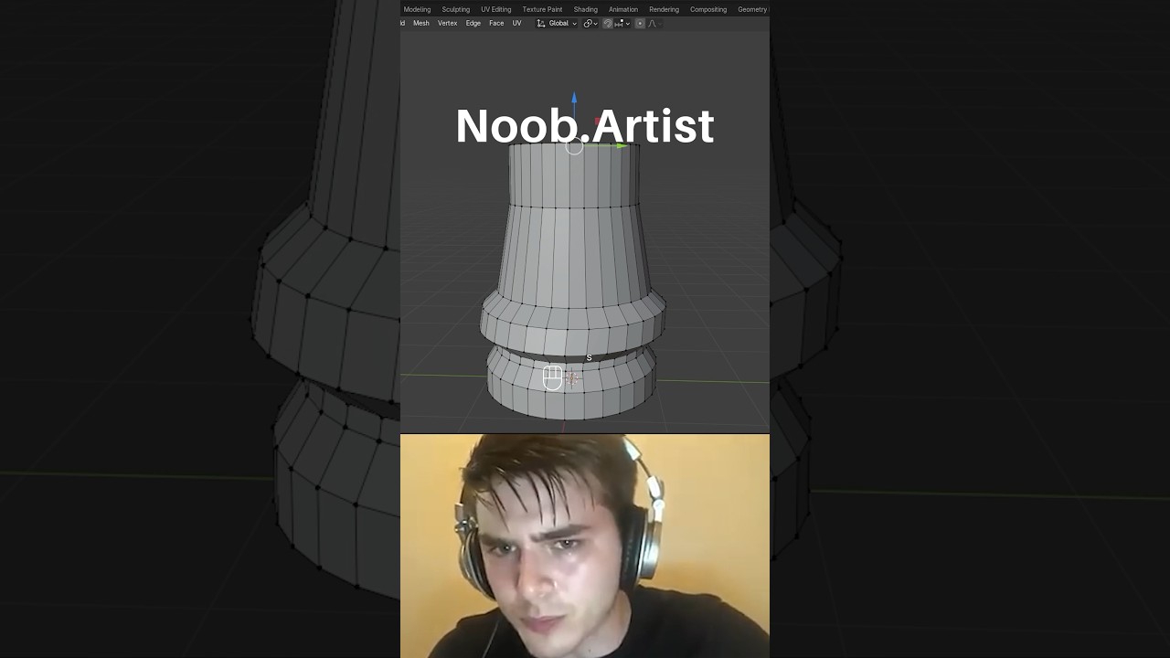 Noob vs Pro artist: loft models #blendertutorial #blender #blendercommunity #blender3d #b3d