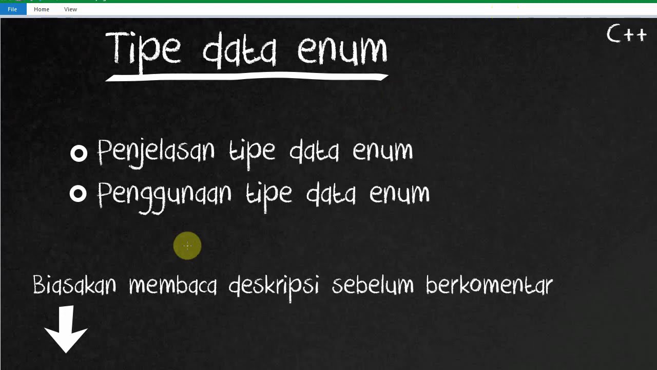 Tutorial C++ 06 Tipe Data Enum