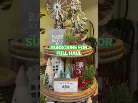 BEFORE AND AFTER (Walmart Christmas tiered tray collection) #shorts #christmas #tieredtraydecor