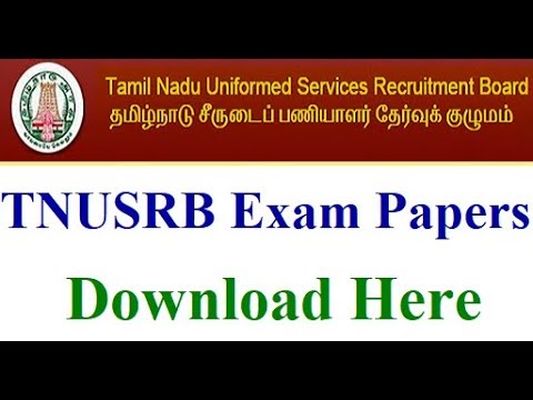 TNUSRB SI TECHNICAL MODEL QUESTION PAPER – Tamilkings