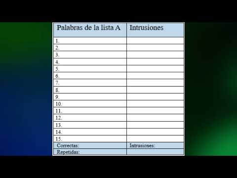 DC Test de aprendizaje auditivo verbal de Rey