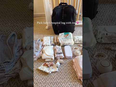 Pack baby hospital bag with me#hospitalbag #hospitalbagessentials #diaperbag #nestwithme #packeithme