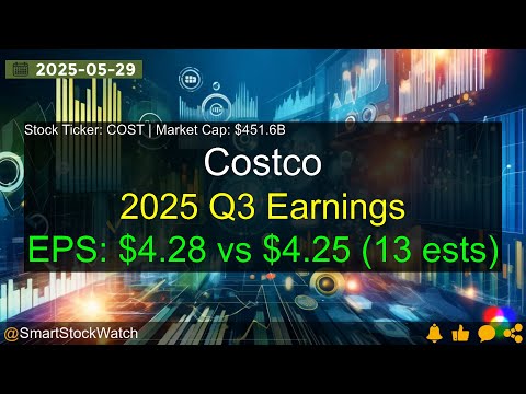 Costco (COST|$451.6B) - 2025 Q3 Earnings Analysis