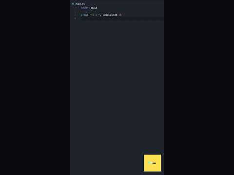 Random ID generator in python #py001 #python #programming #coding