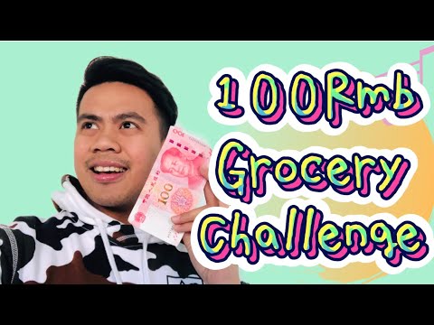COST OF LIVING IN CHINA : GROCERY SHOPPING (100 RMB/YUAN CHALLENGE)