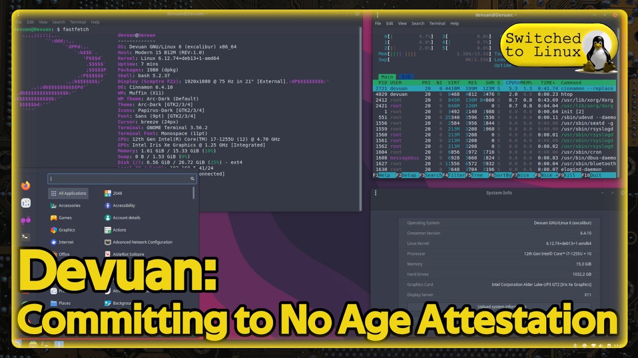 Devuan - Linux Committed to No Age Attestation