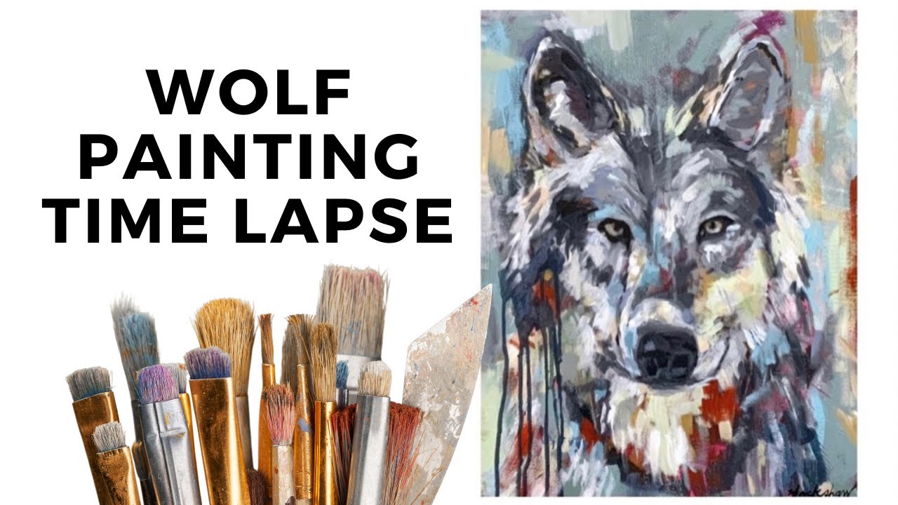 Wolf Painting Process - Time Lapse