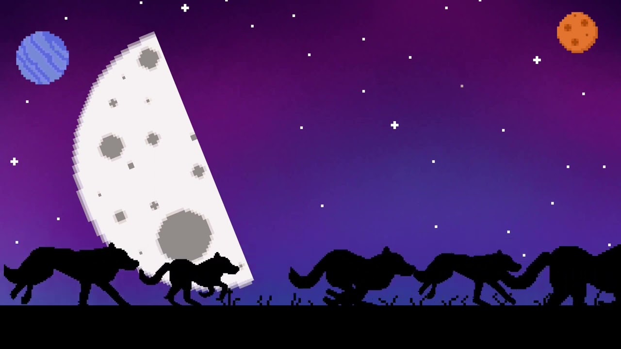Pixel Art Animation Wolves Running | PixelJaas.