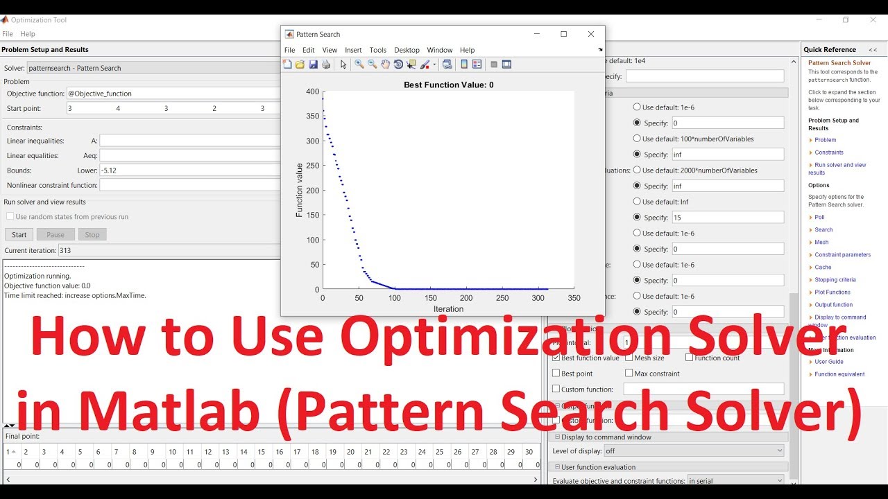 How to Use Pattern Search Solver in Matlab to Solve Optimization Problems