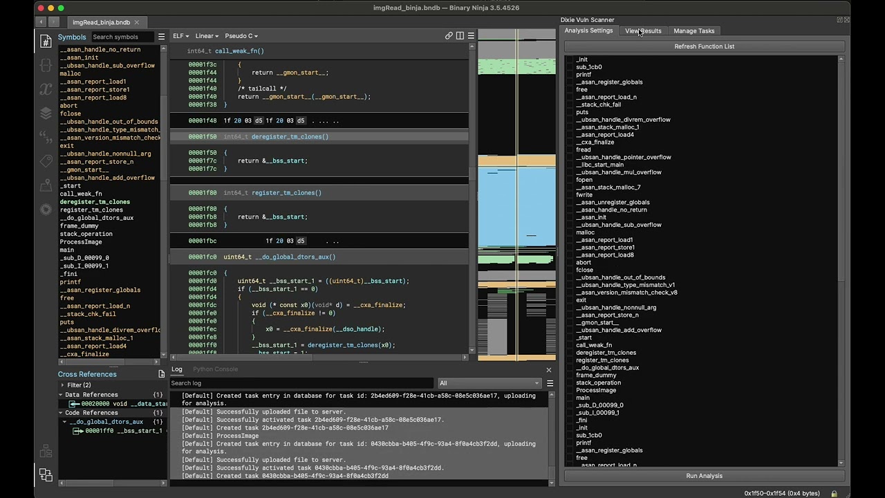 Binary Ninja Dixie Code Scanner Plugin