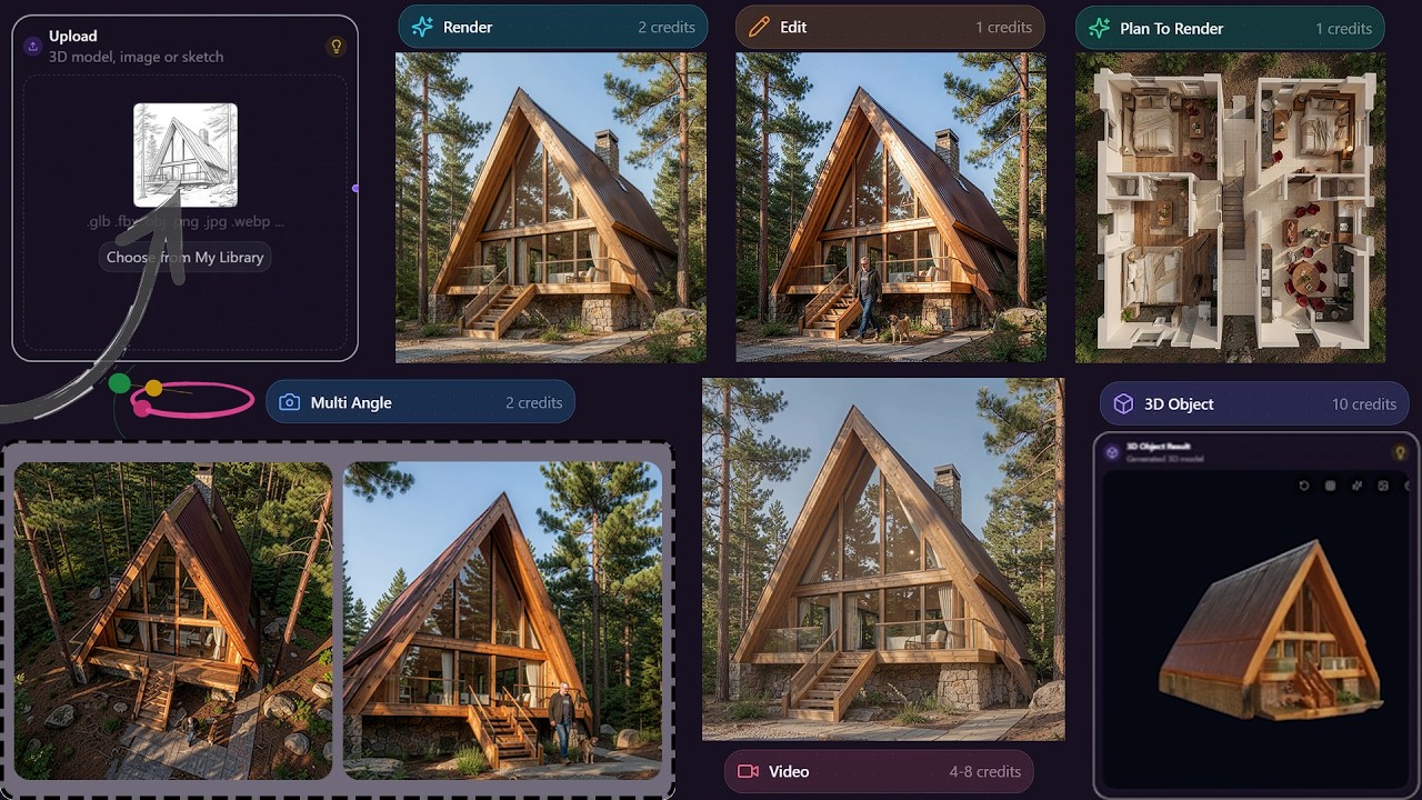 AI Architectural Visualization: Sketch to Render, Video & 3D — Full Workflow | QUVIAI