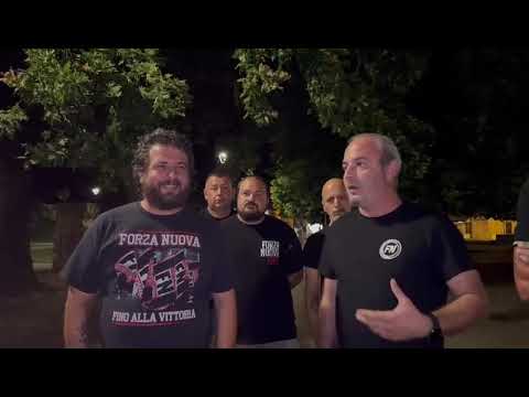 Forza Nuova a Rovigo passeggiate per la sicurezza con Enrico Mantoan Luca Leardini