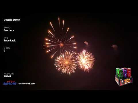 Double Down Fireworks – Bold Orange, Green & Purple Palms