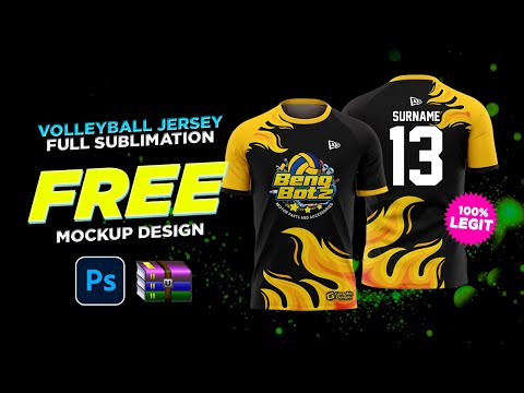 %100 LEGIT FREE VOLLEYBALL JERSEY MOCKUP DESIGN (FREE TSHIRT MOCKUP PSD)
