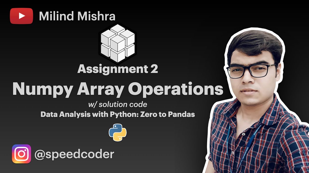 Assignment 2 - Numpy Array Operations  | Data Analysis with Python: Zero to Pandas