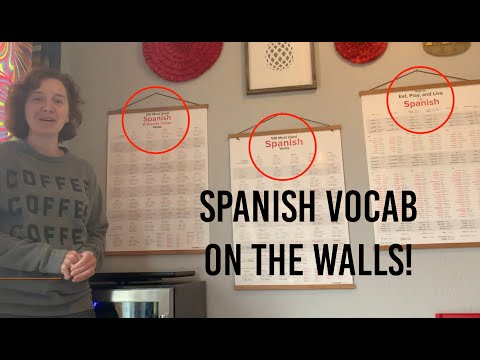 ★★★★★ Spanish Learning Vocab Posters (Verbs & Nouns) for Classrooms, School Decorations