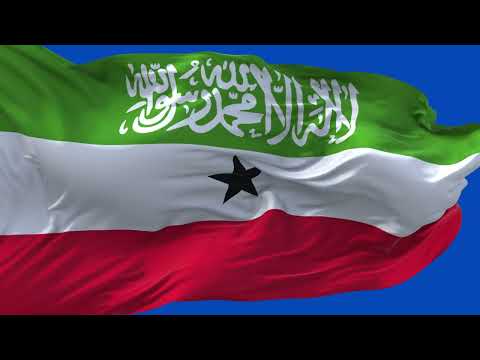 🚩Somaliland Flag Waving Laying Flat | GREEN SCREEN & CHROMA MATTE🚩