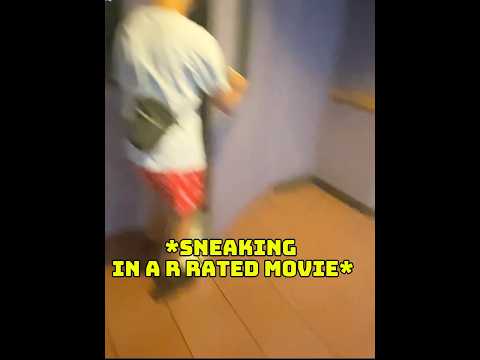 SNEAKING IN A R RATED MOVIE (SINNERS) #viralvideo #movie #cinema #sinners