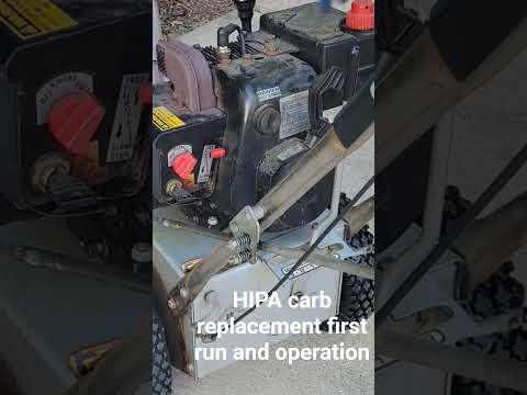 HIPA carb replacement first run and operation