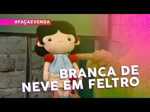 Branca de Neve de feltro por Fernanda Lacerda