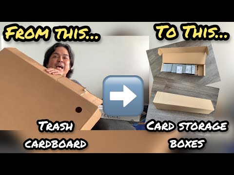 Card Storage Box Hack from a Recycled Cardboard | Trading Card HACK