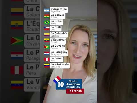 Learn 10 South American Countries in French π«π· #shorts