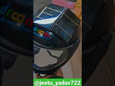 from solar helmet to create light effect (Robotic helmet) _#shorts#reels #viral #trending#edit#led💯