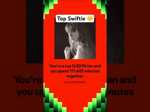 The Number 1 Taylor Swift listener this year! #taylorswift #spotify #spotifywrapped #2024 #swifties