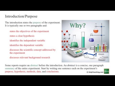 Science Lab Report Basics