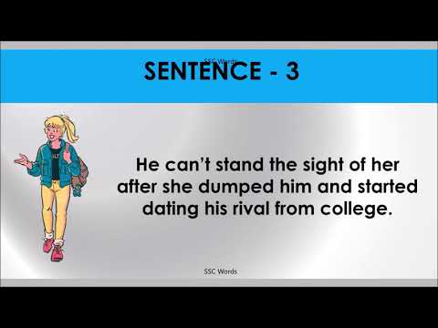 CAN’T STAND THE SIGHT OF Idiom 818 # Meaning and five sentences # SSC Words